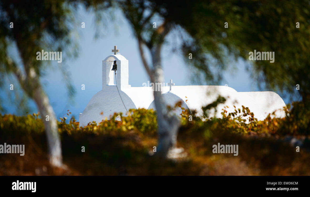 Greek white church Stock Photo - Alamy