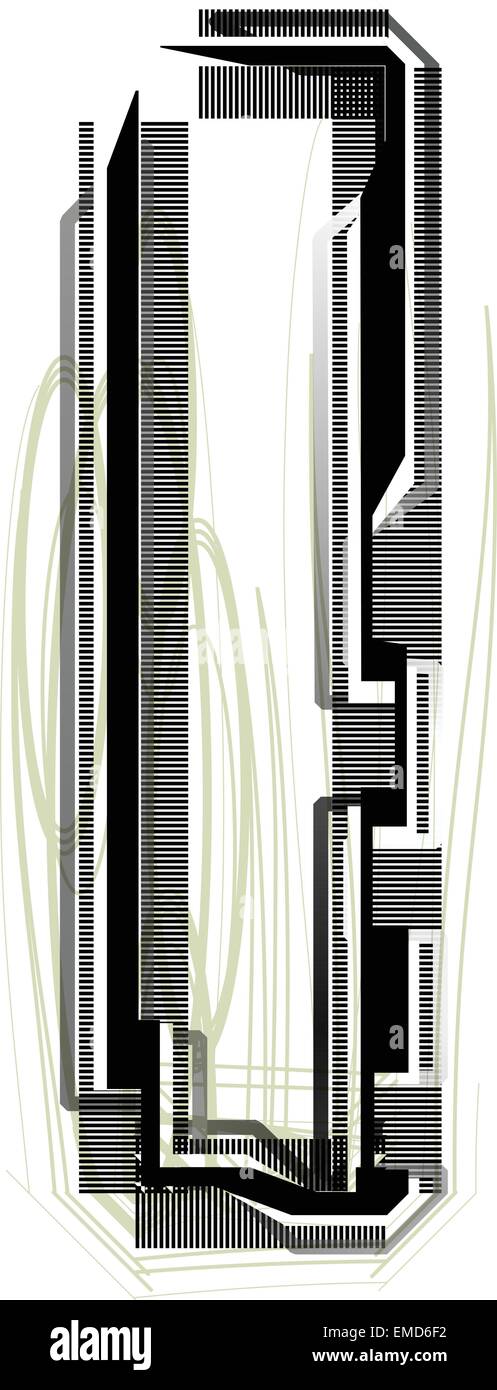 technological font. LETTER l Stock Vector Image & Art - Alamy