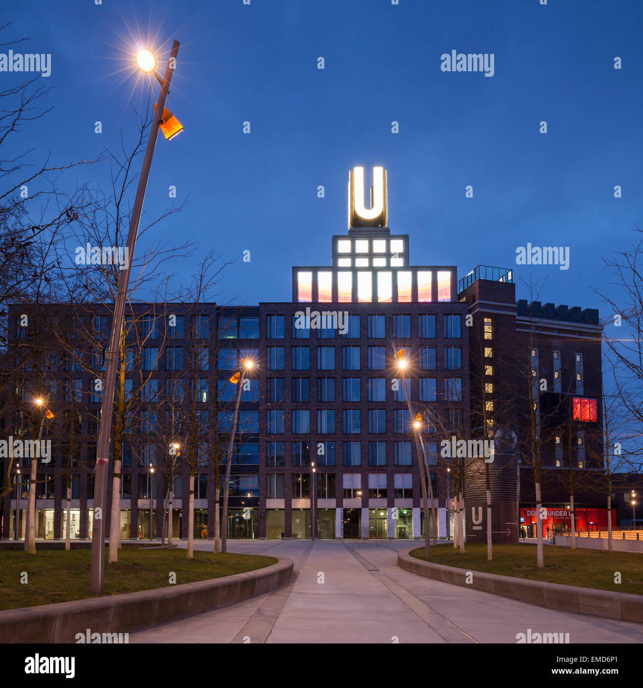 Germany, North Rhine Westphalia, Dortmund, view of Dortmund U-Tower ...