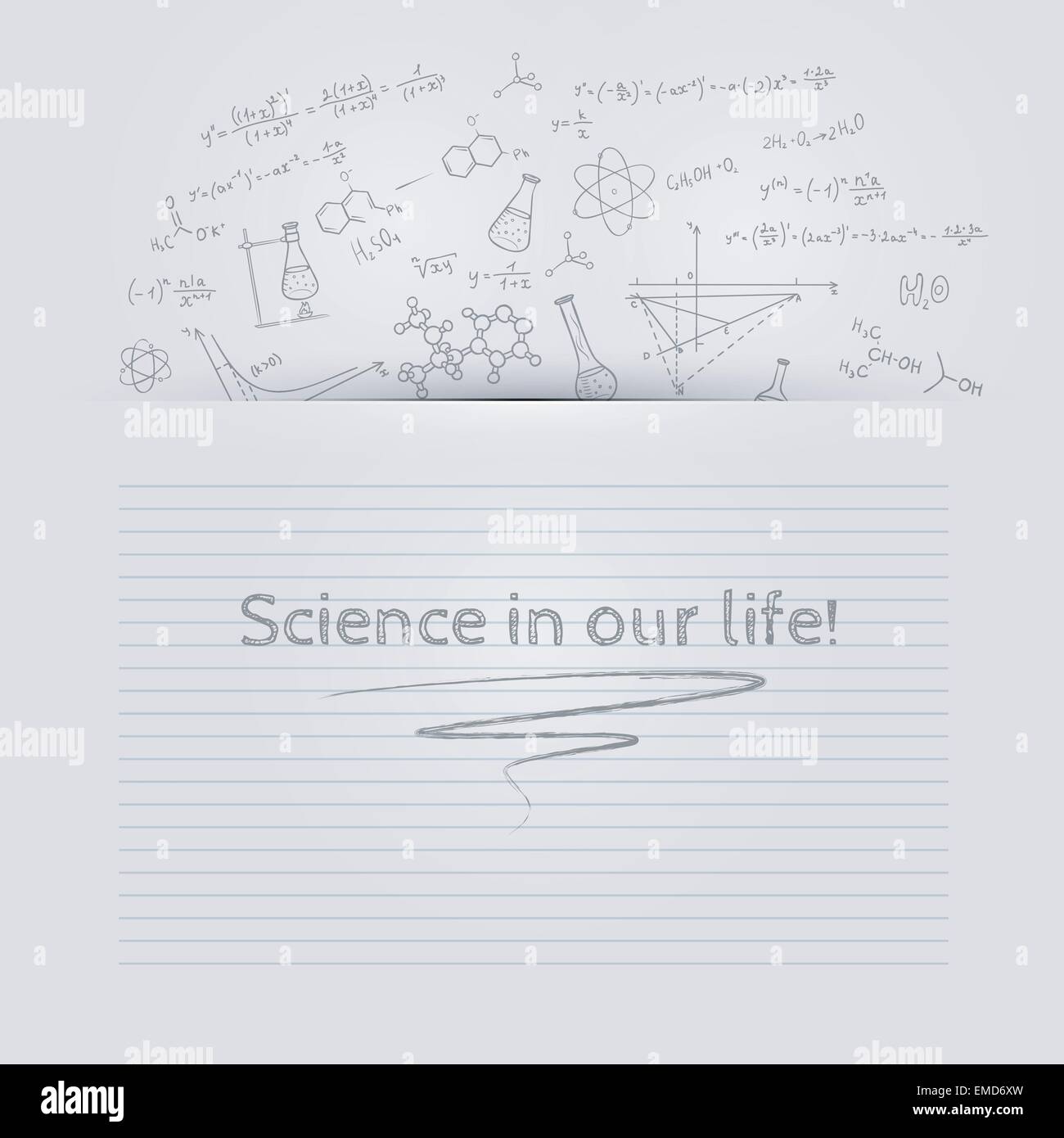 Hand draw chemistry background Stock Vector Image & Art - Alamy