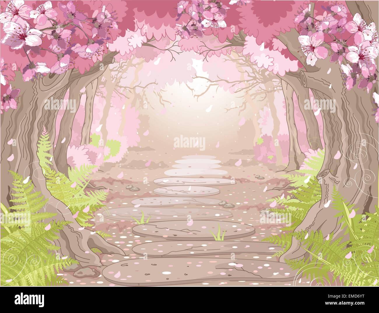 Magic nature scene Stock Vector Images - Alamy
