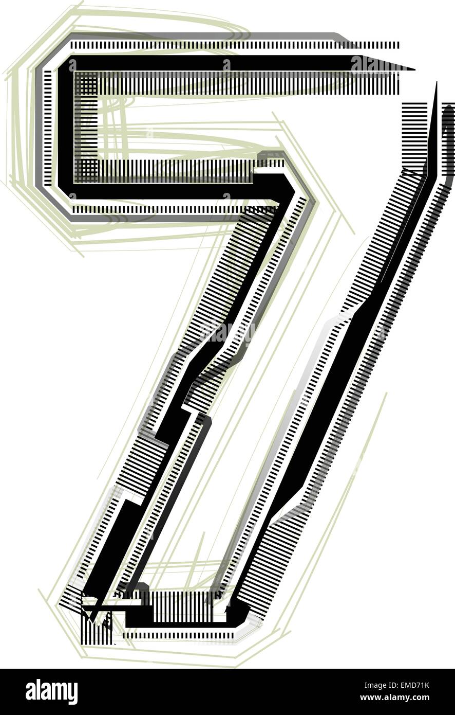 Number 7 Stock Vector Images - Alamy