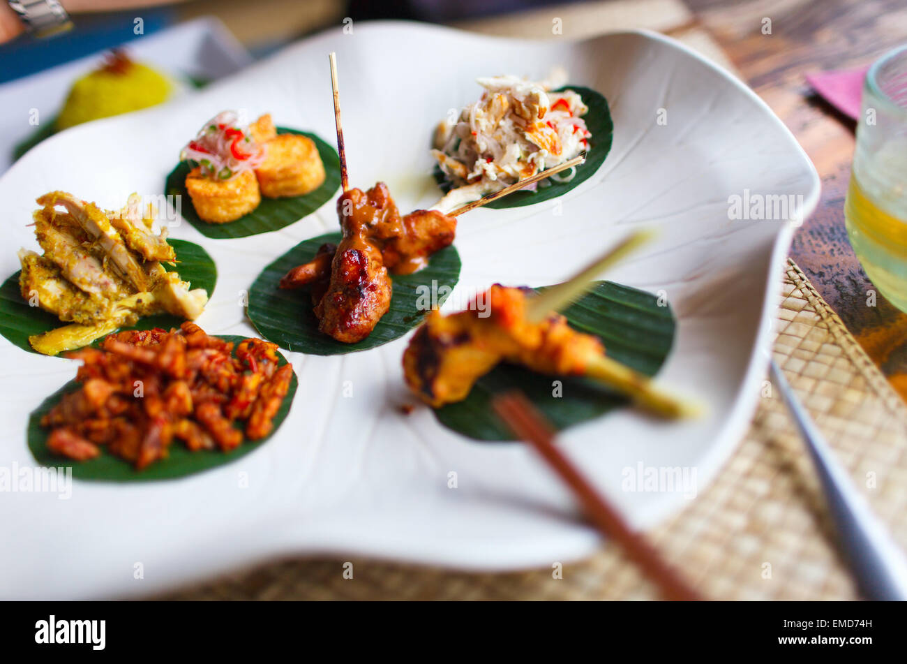 Variety of traditional Bali appetizers Stock Photo - Alamy
