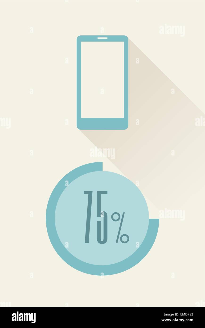 Graph chart on cellphone Stock Vector Images - Alamy