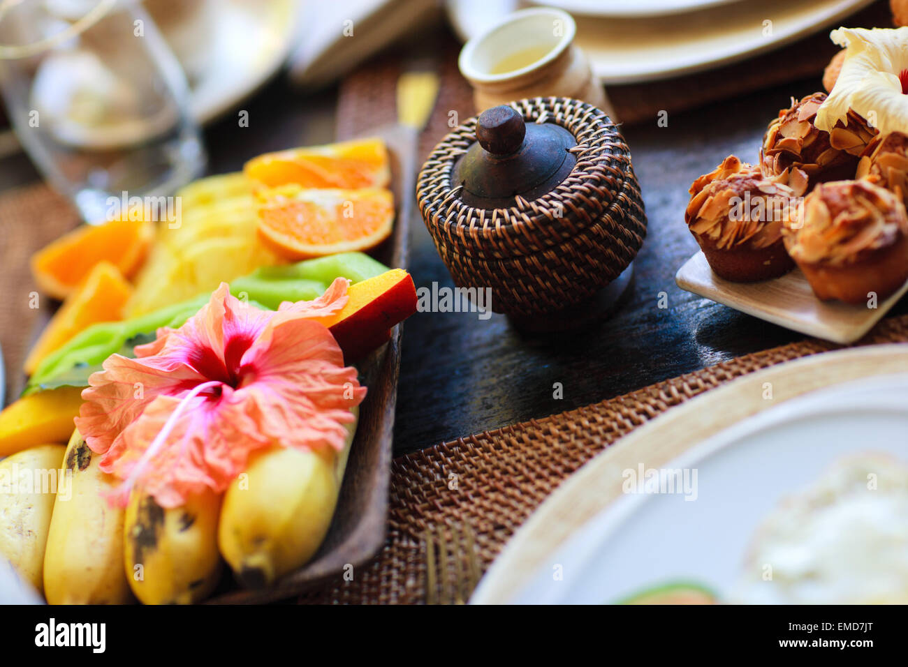 Delicious fruits for breakfast Stock Photo - Alamy
