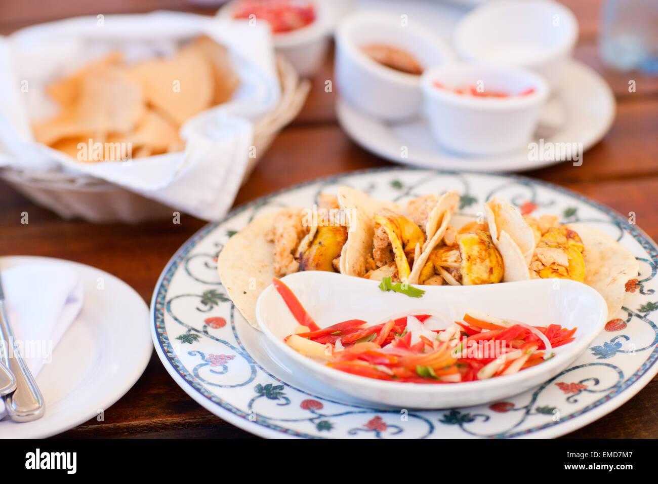 Delicious mexican tacos Stock Photo - Alamy
