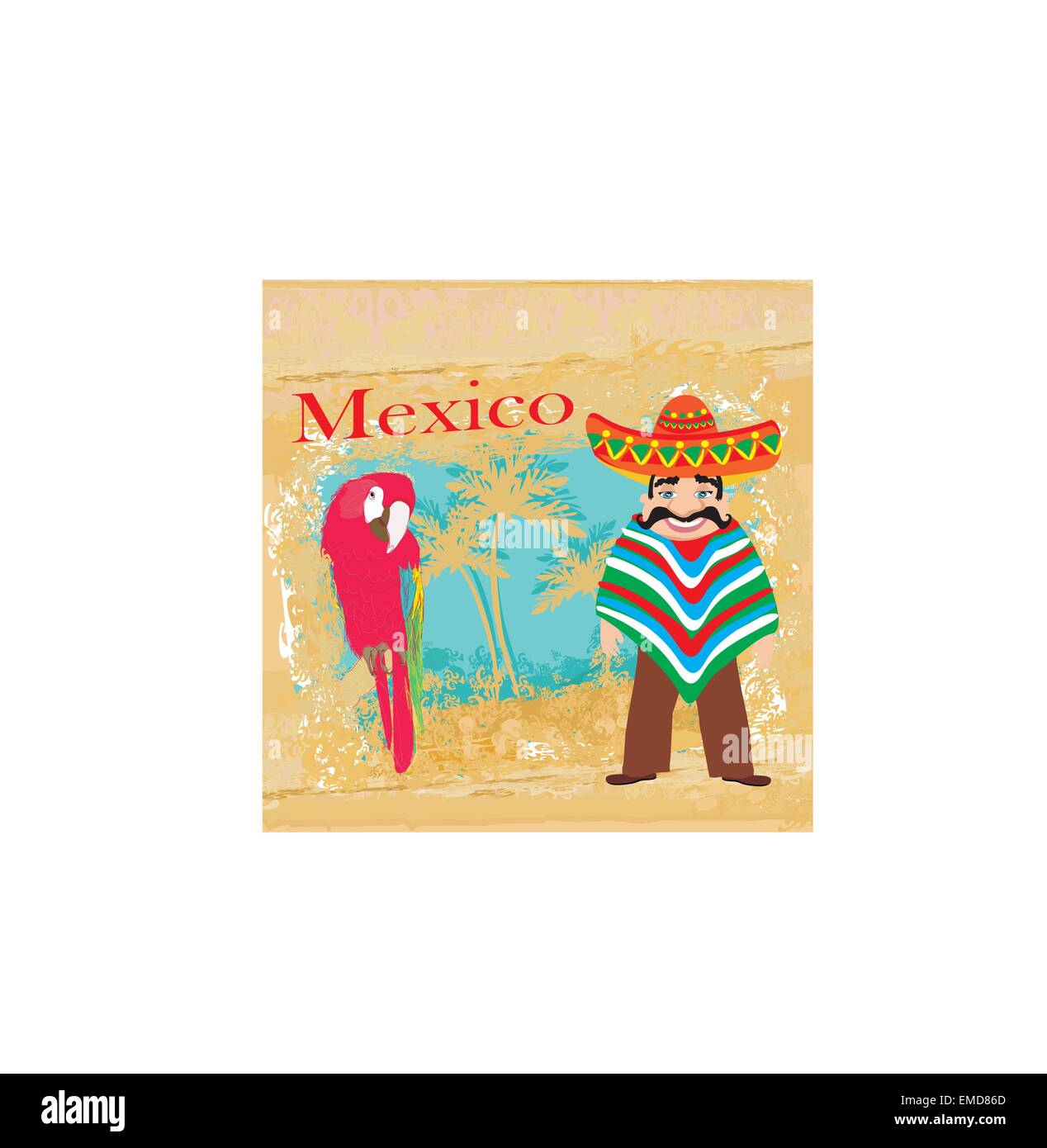 Colorful parrot mexico Stock Vector Images - Alamy