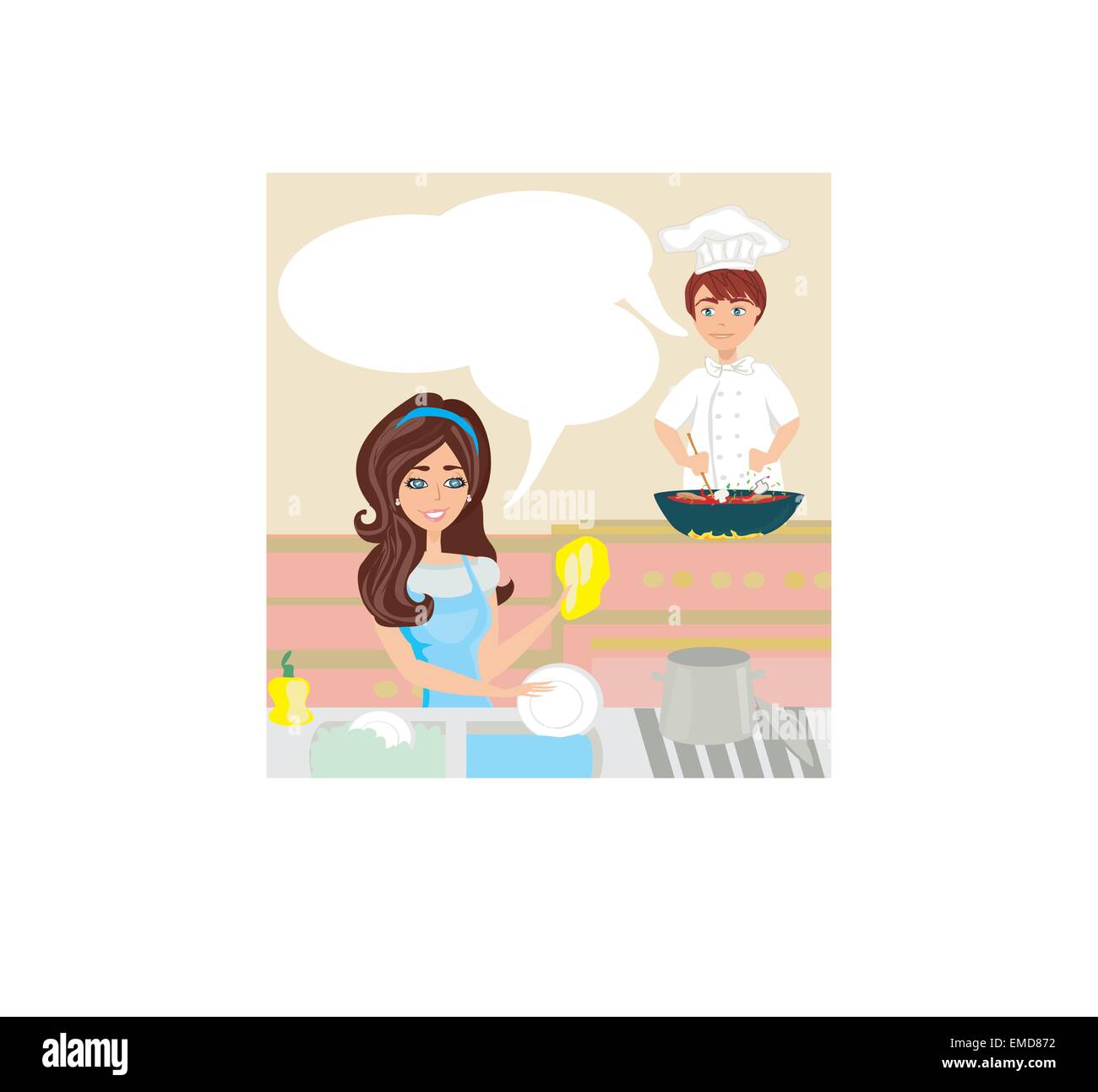Kitchen Sink Drawing Stock Vector Images Alamy