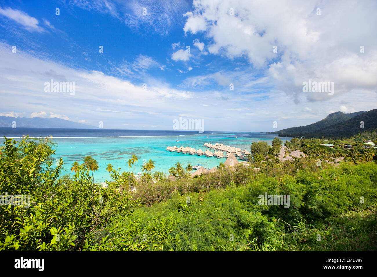 Moorea island landscape Stock Photo - Alamy
