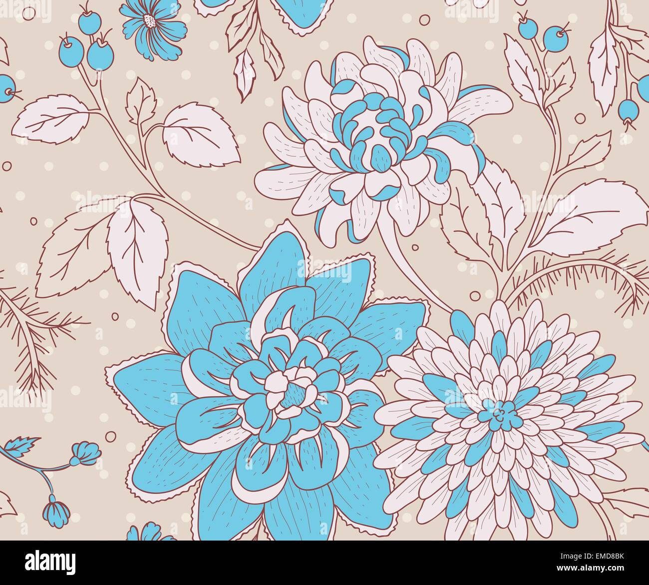 Seamless floral pattern Stock Vector Image & Art - Alamy