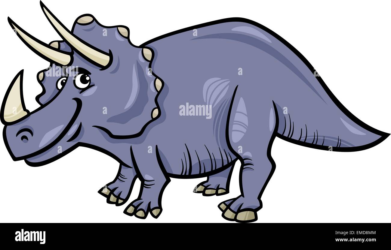 triceratops dinosaur cartoon illustration Stock Vector Image & Art - Alamy