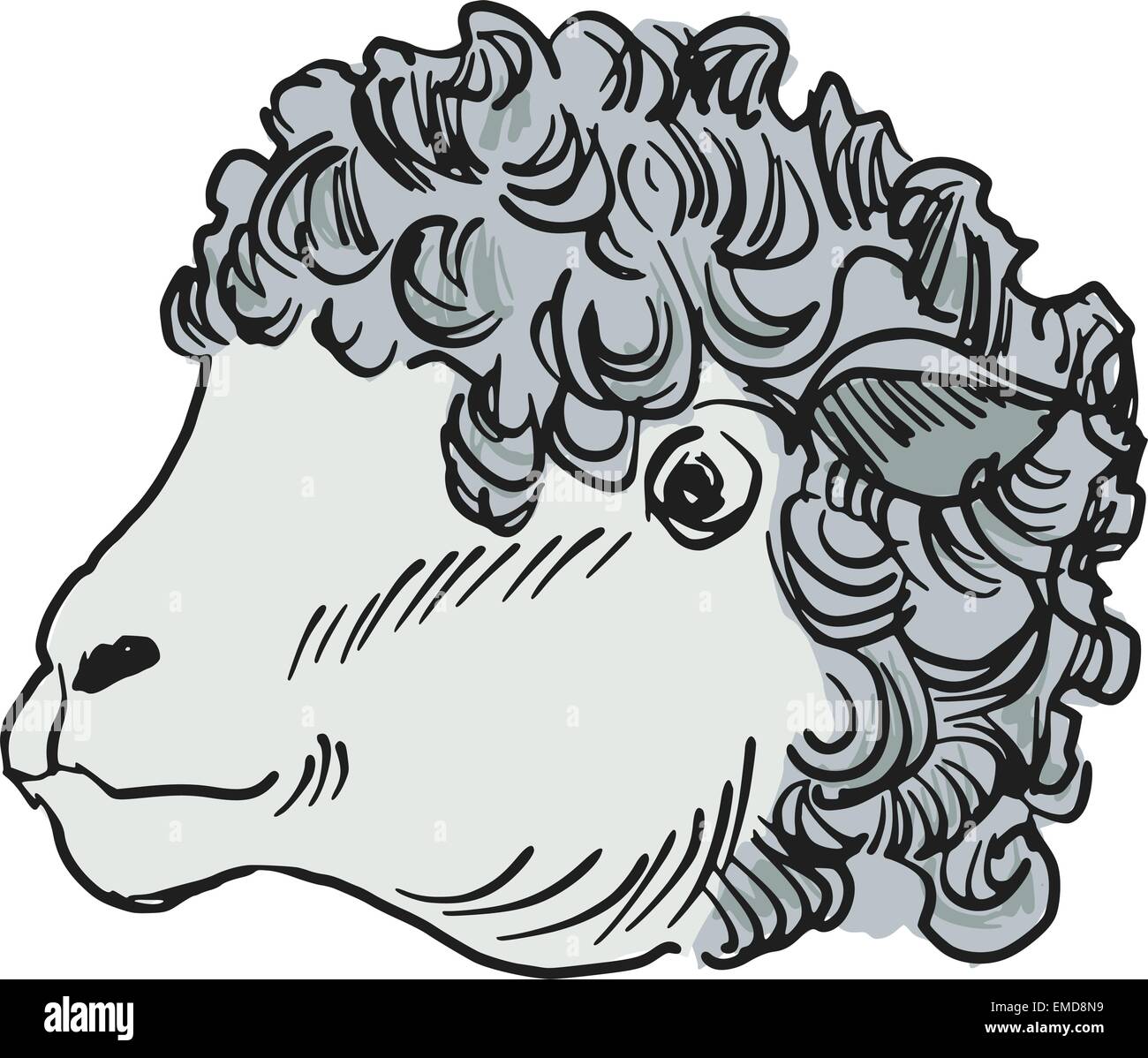 One head on his hand Stock Vector Images - Alamy