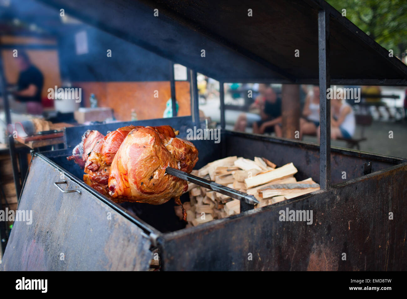 Roasted pork leg hi-res stock photography and images - Alamy