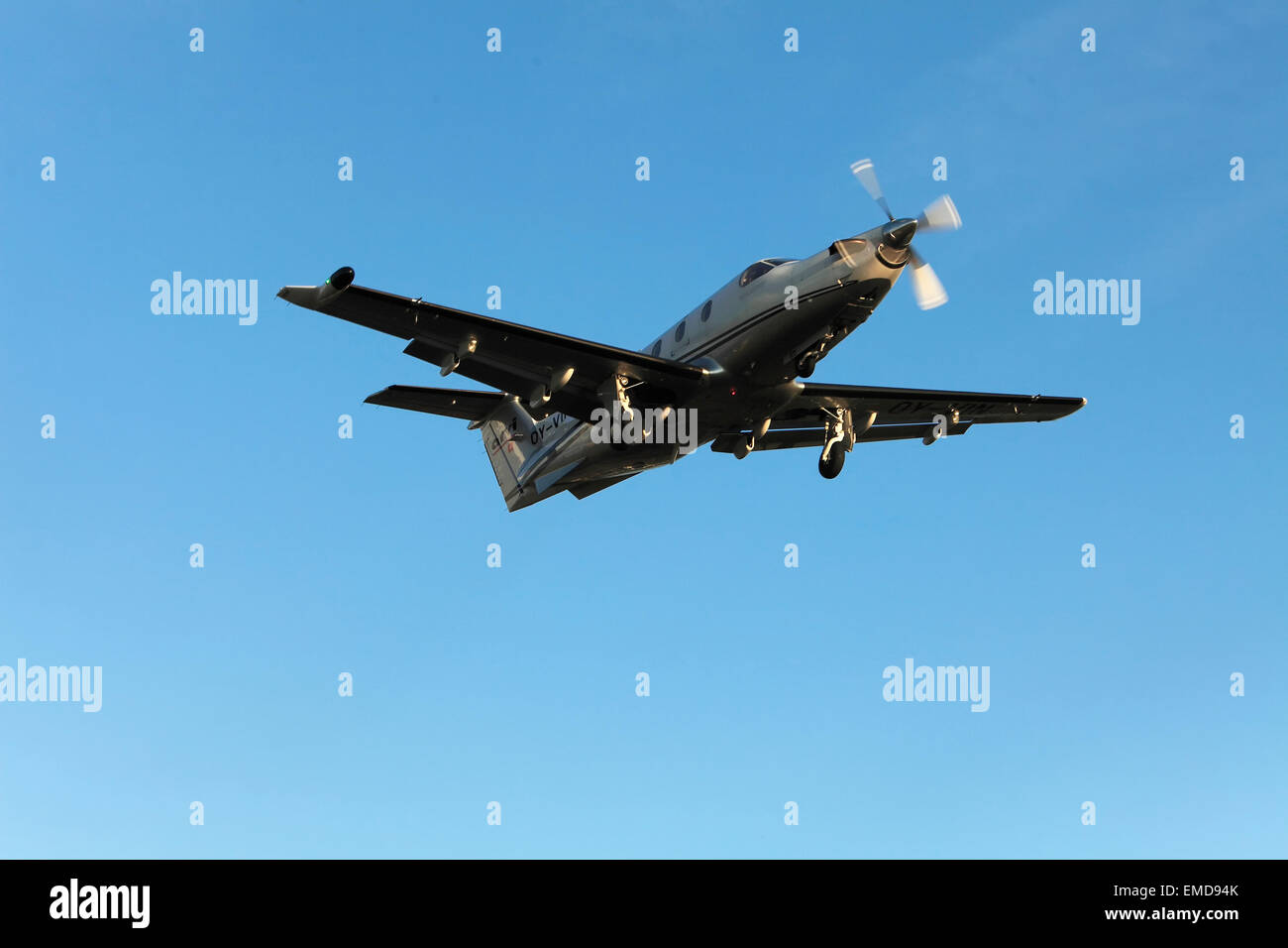 Single turboprop aircraft shoted on airport Pribram Stock Photo - Alamy