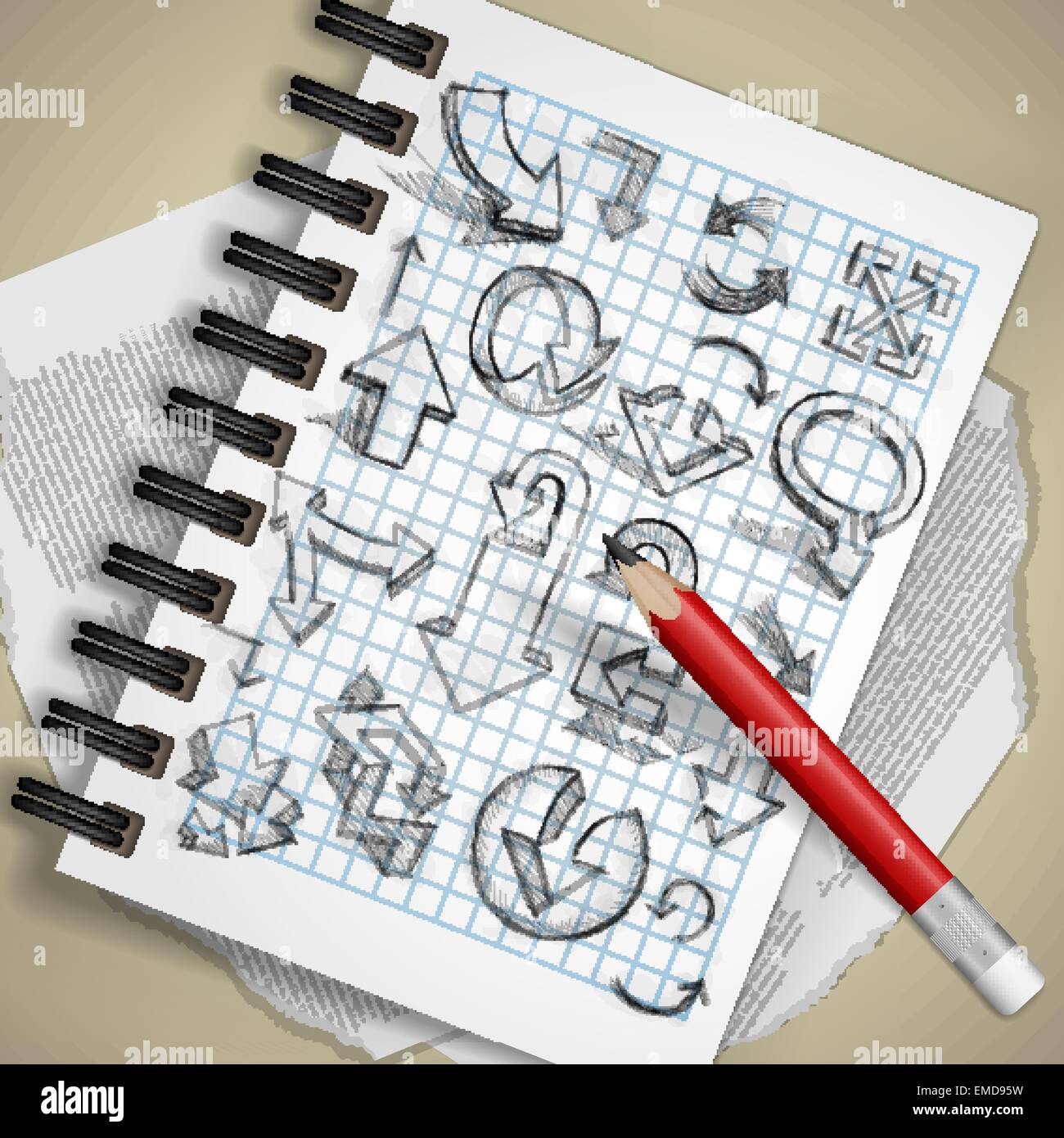 Hand drawn outline shapes Stock Vector Images - Alamy