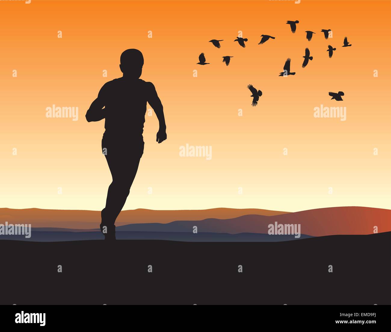 Runners on the horizon hi-res stock photography and images - Alamy