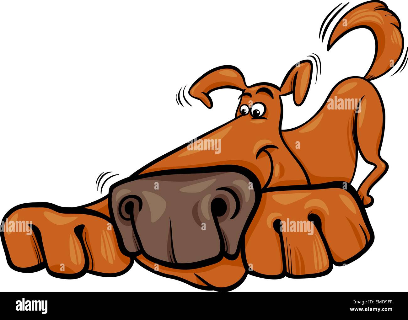 funny dog cartoon illustration Stock Vector Image & Art - Alamy