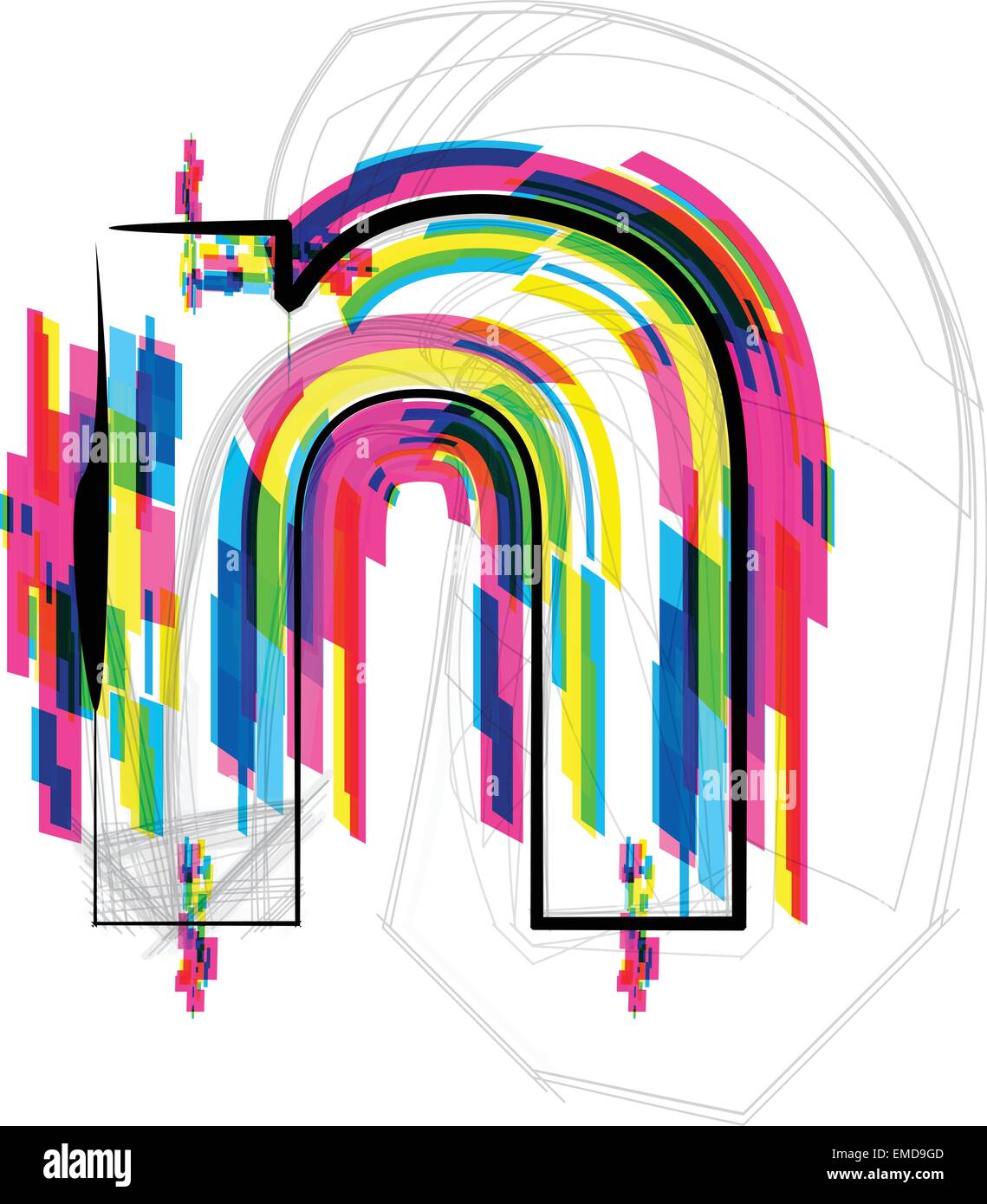 Letter n vector Stock Vector Images - Alamy