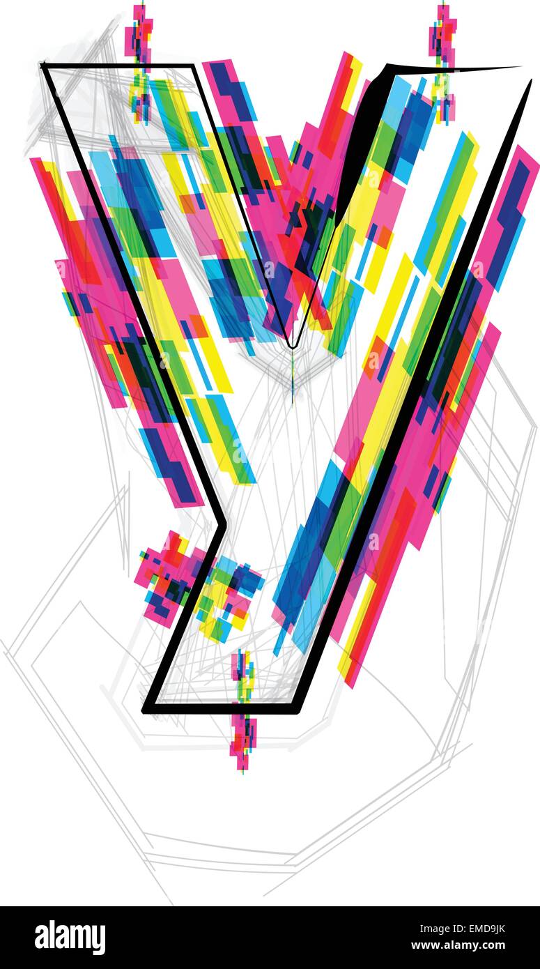 font Illustration. LETTER y. Vector illustration Stock Vector Image ...