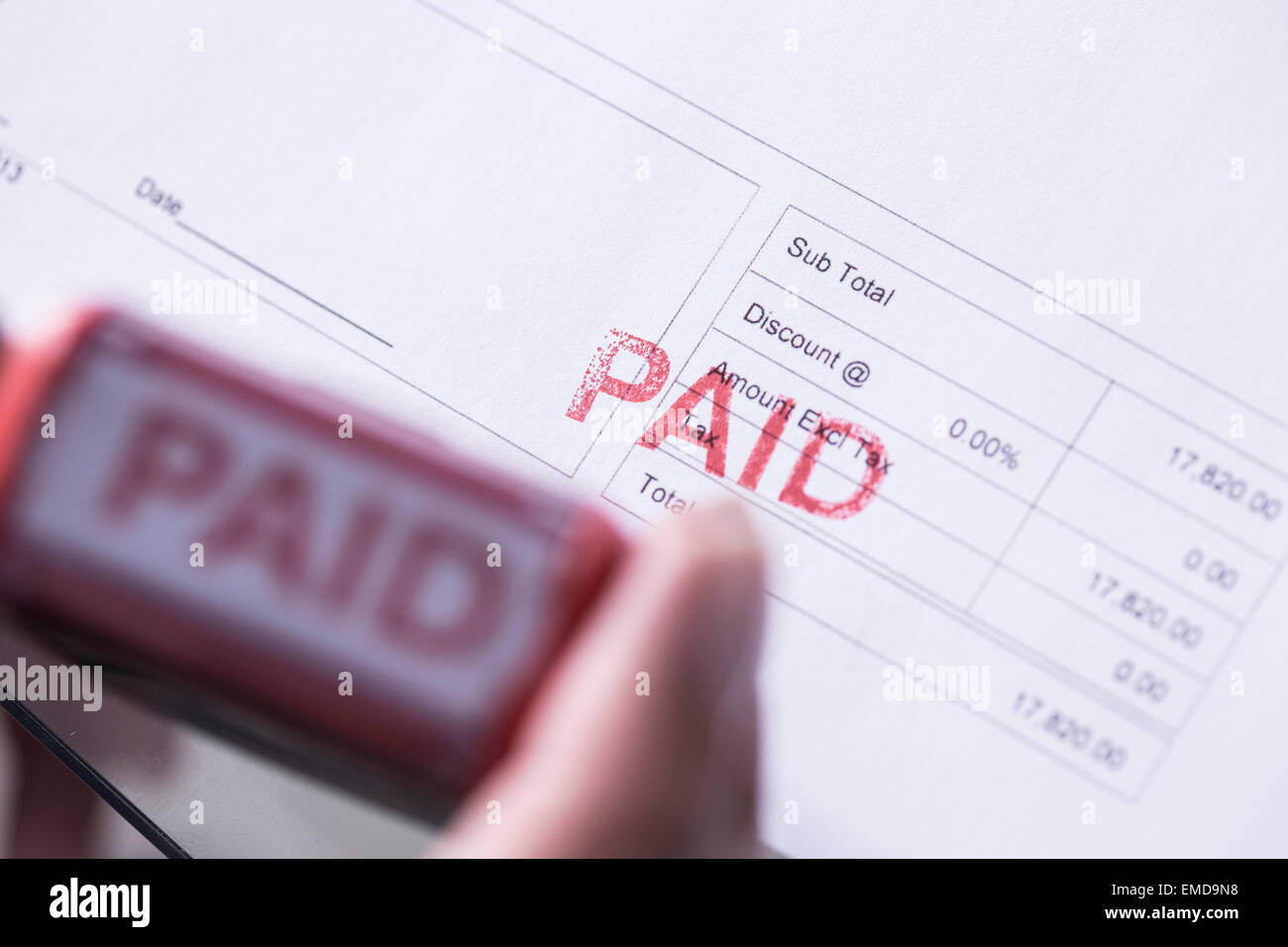Paid stamp hi-res stock photography and images - Alamy
