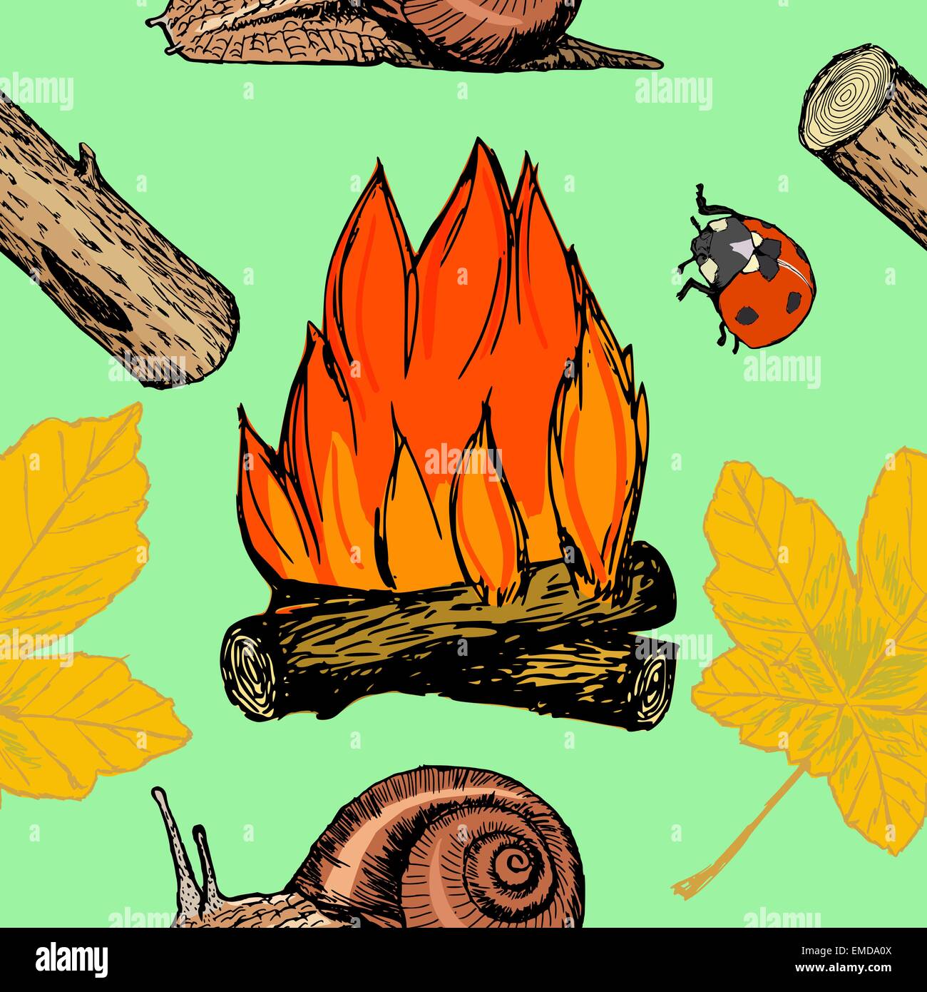 Coloured pattern seamless fabric Stock Vector Images - Alamy