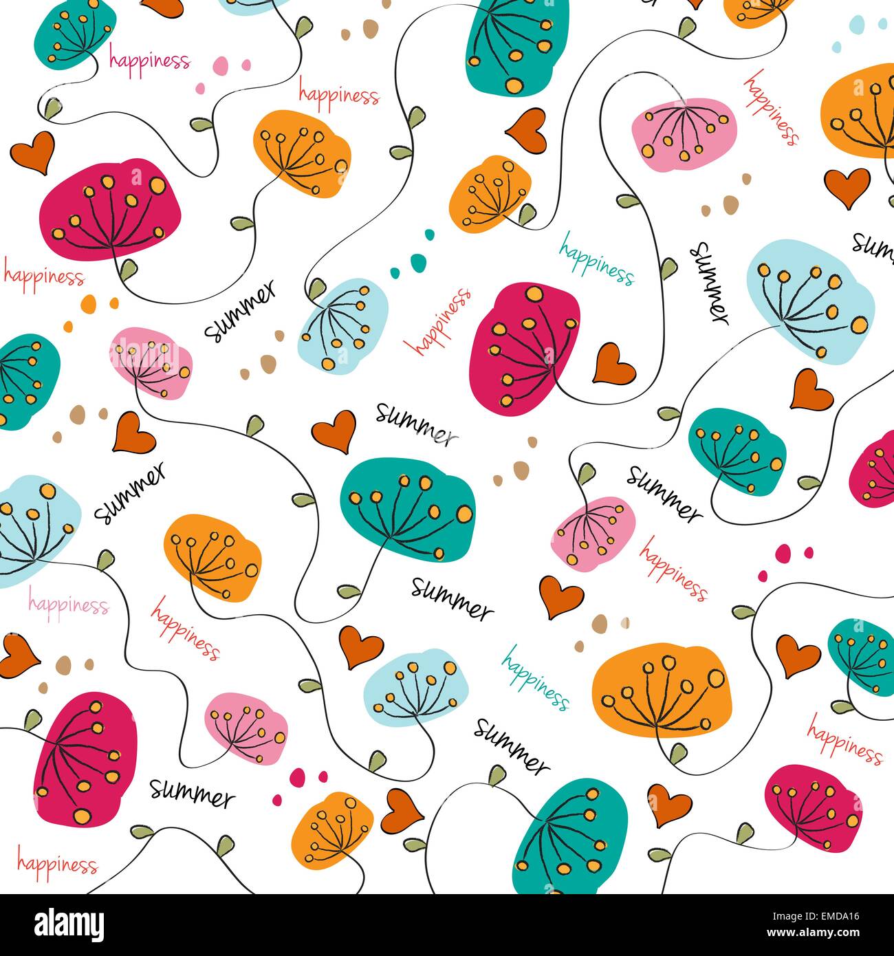 seamless background with flowers Stock Vector Image & Art - Alamy