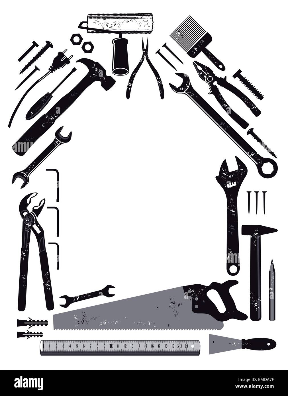Tool in house shape Stock Vector Image & Art - Alamy