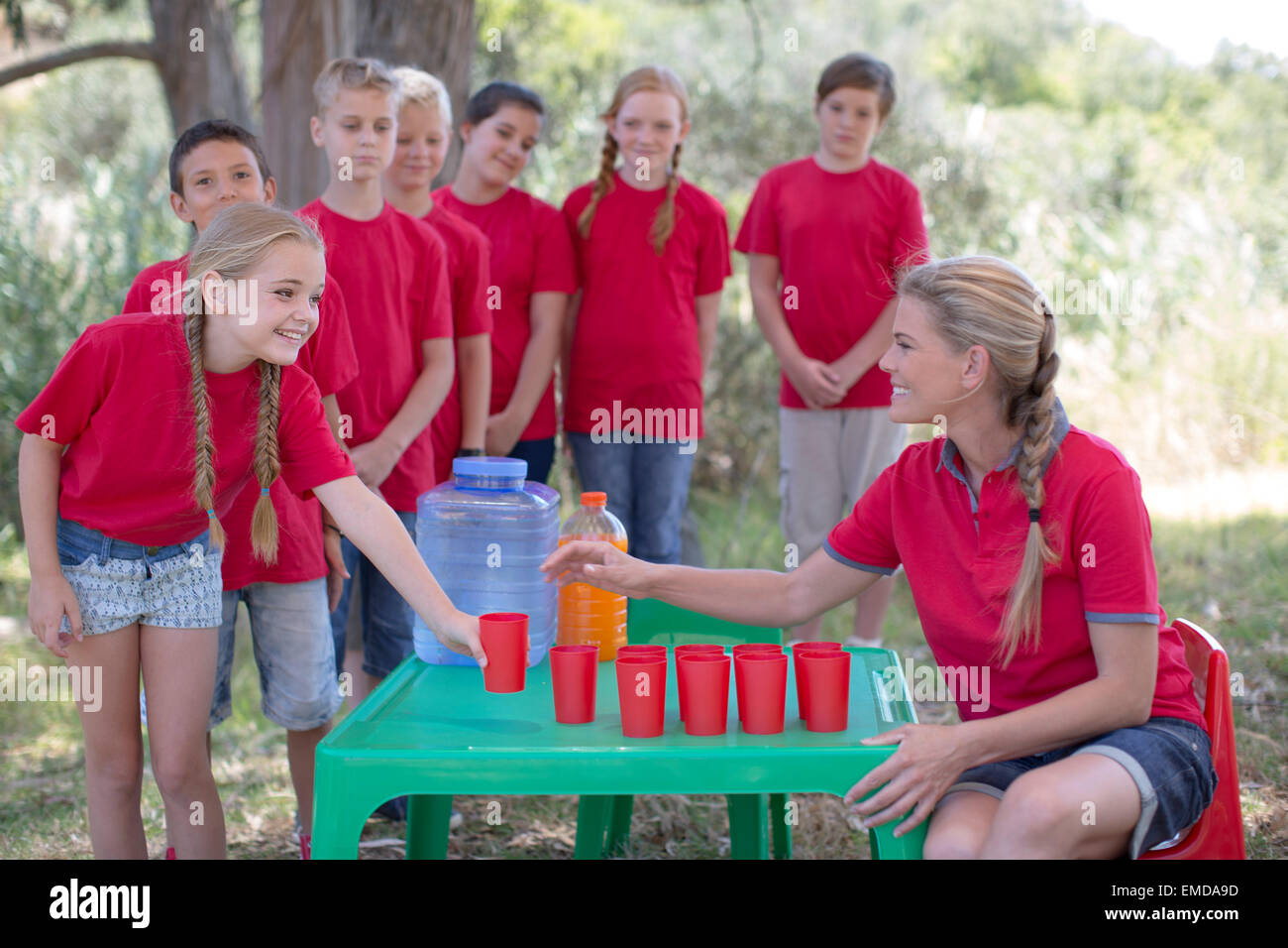 South Africa, Kids on field trip getting refreshment Stock Photo - Alamy South Africa, Kids on field trip getting refreshment Stock Photo - Alamy