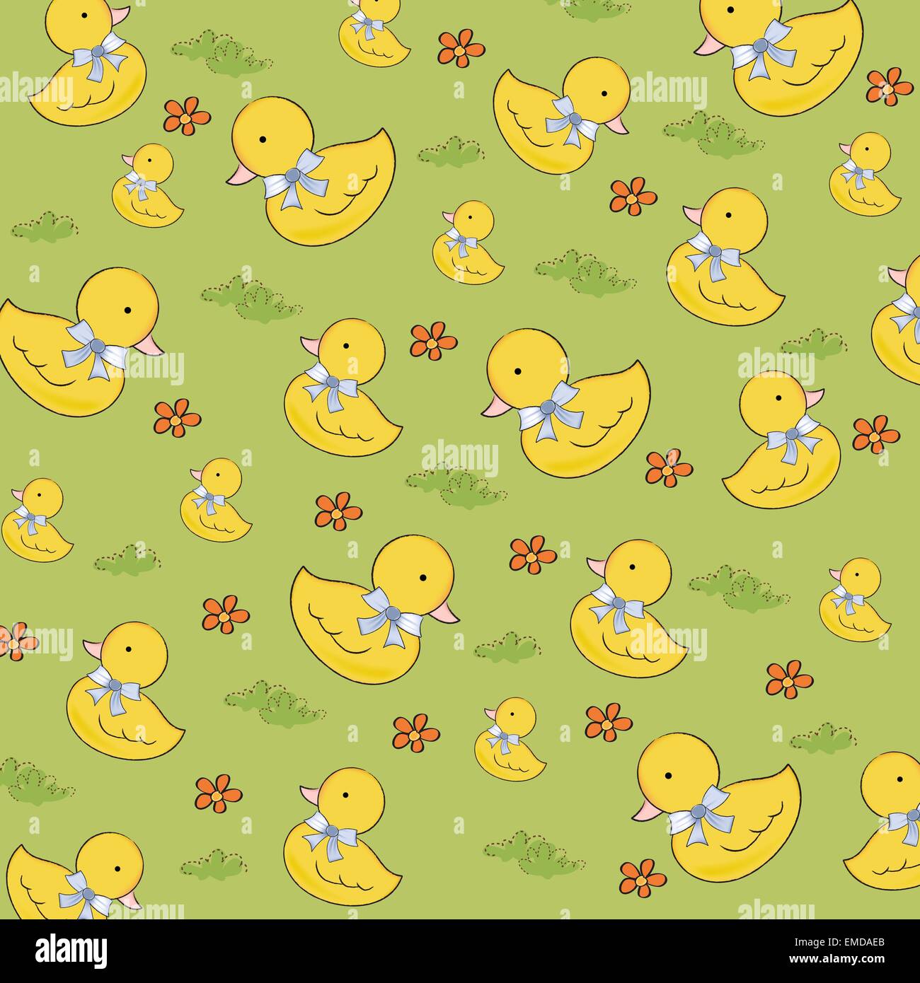 Duckling background Stock Vector Images - Alamy