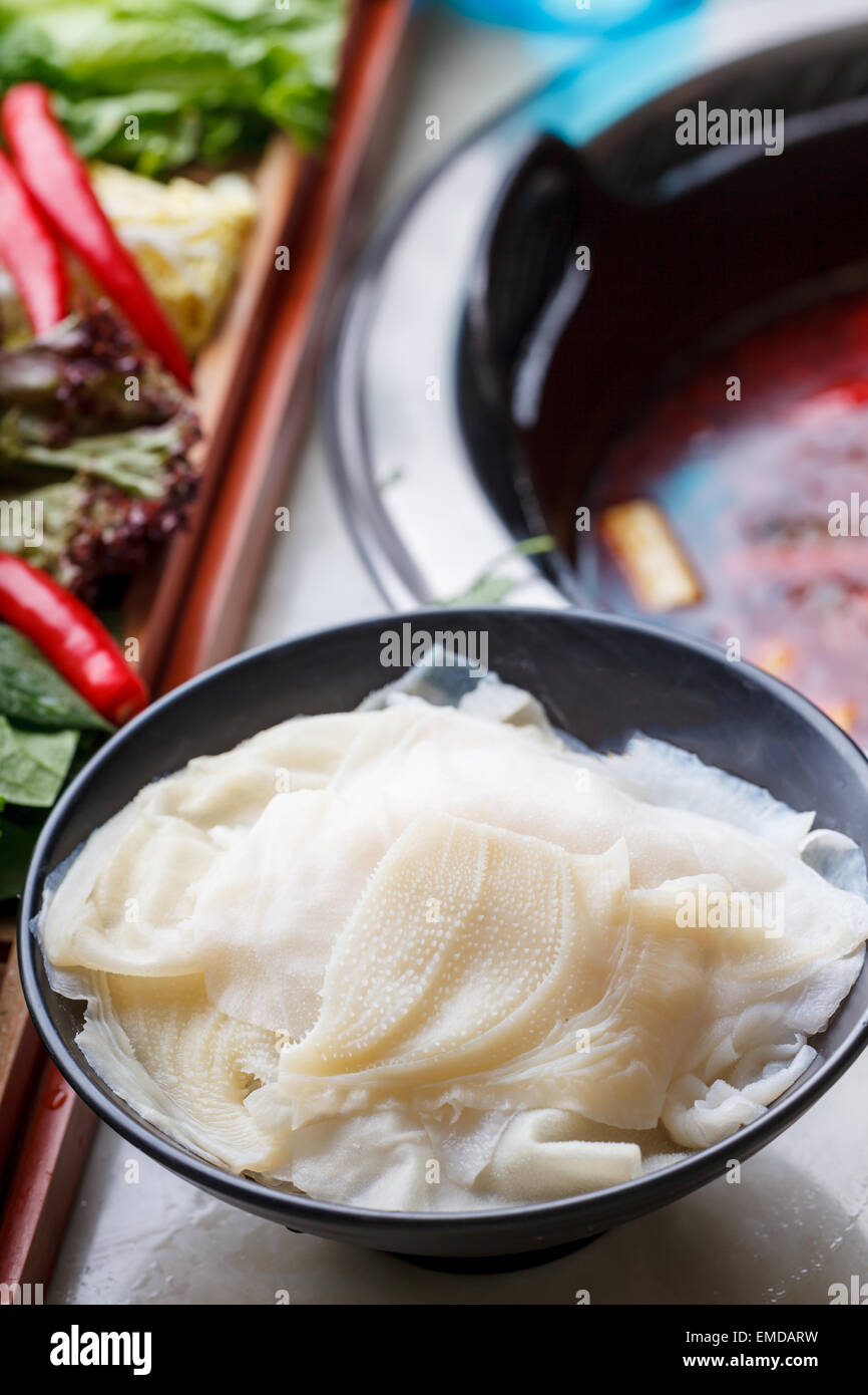 Duck, a Chinese Hot pot ingredients Stock Photo - Alamy