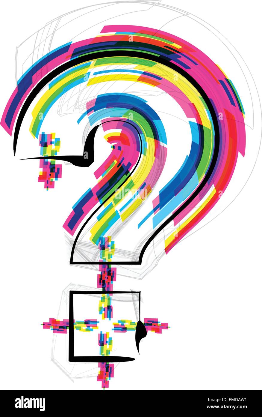 font Illustration. Question mark Symbol Stock Vector Image & Art - Alamy