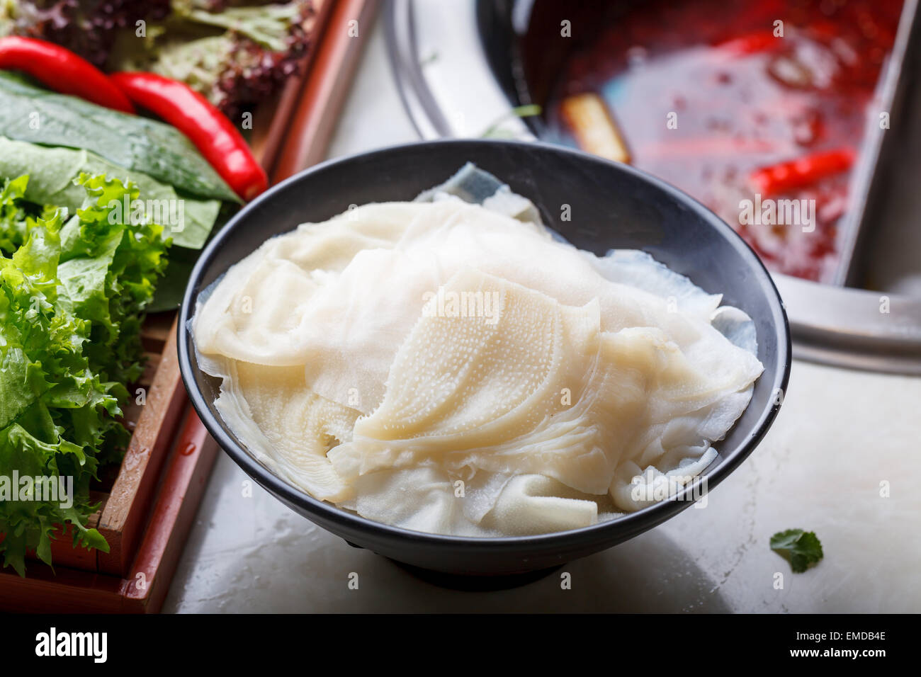 Duck, a Chinese Hot pot ingredients Stock Photo - Alamy