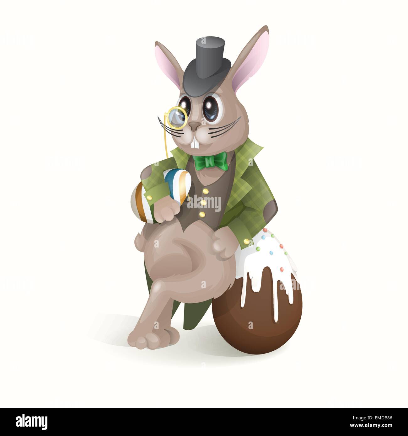 Chocolate easter bunny Stock Vector Images - Alamy