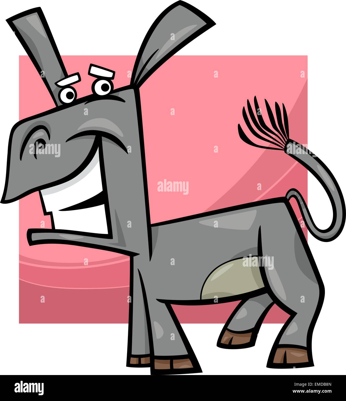 funny donkey cartoon illustration Stock Vector Image & Art - Alamy