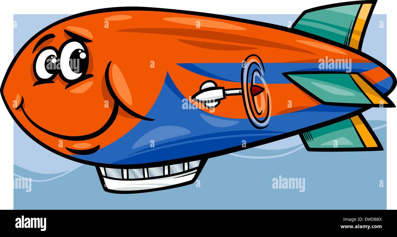 zeppelin airship cartoon illustration Stock Vector Image & Art - Alamy
