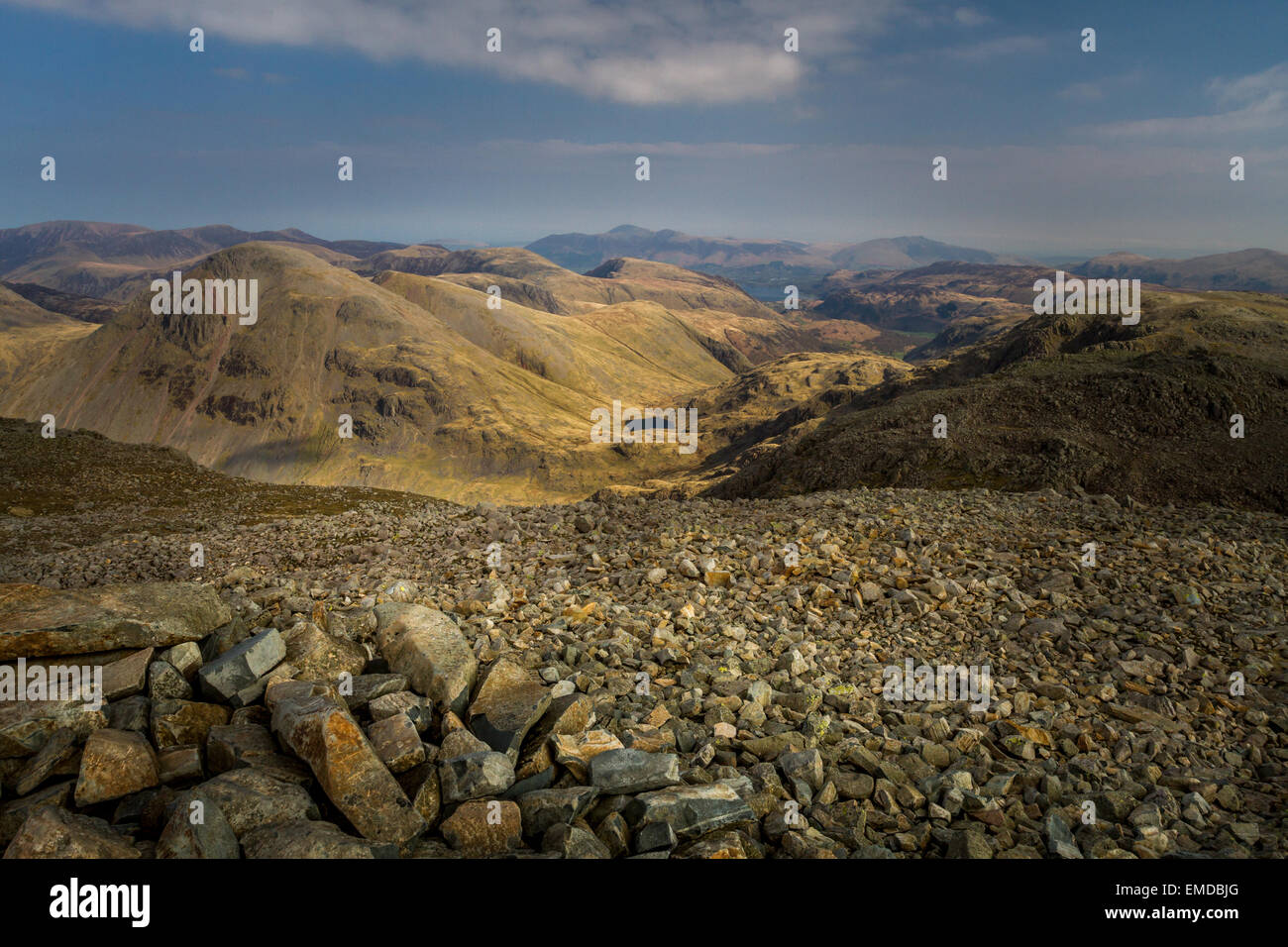 Beautiful vews to Great Gable and Green Gable looking through to ...