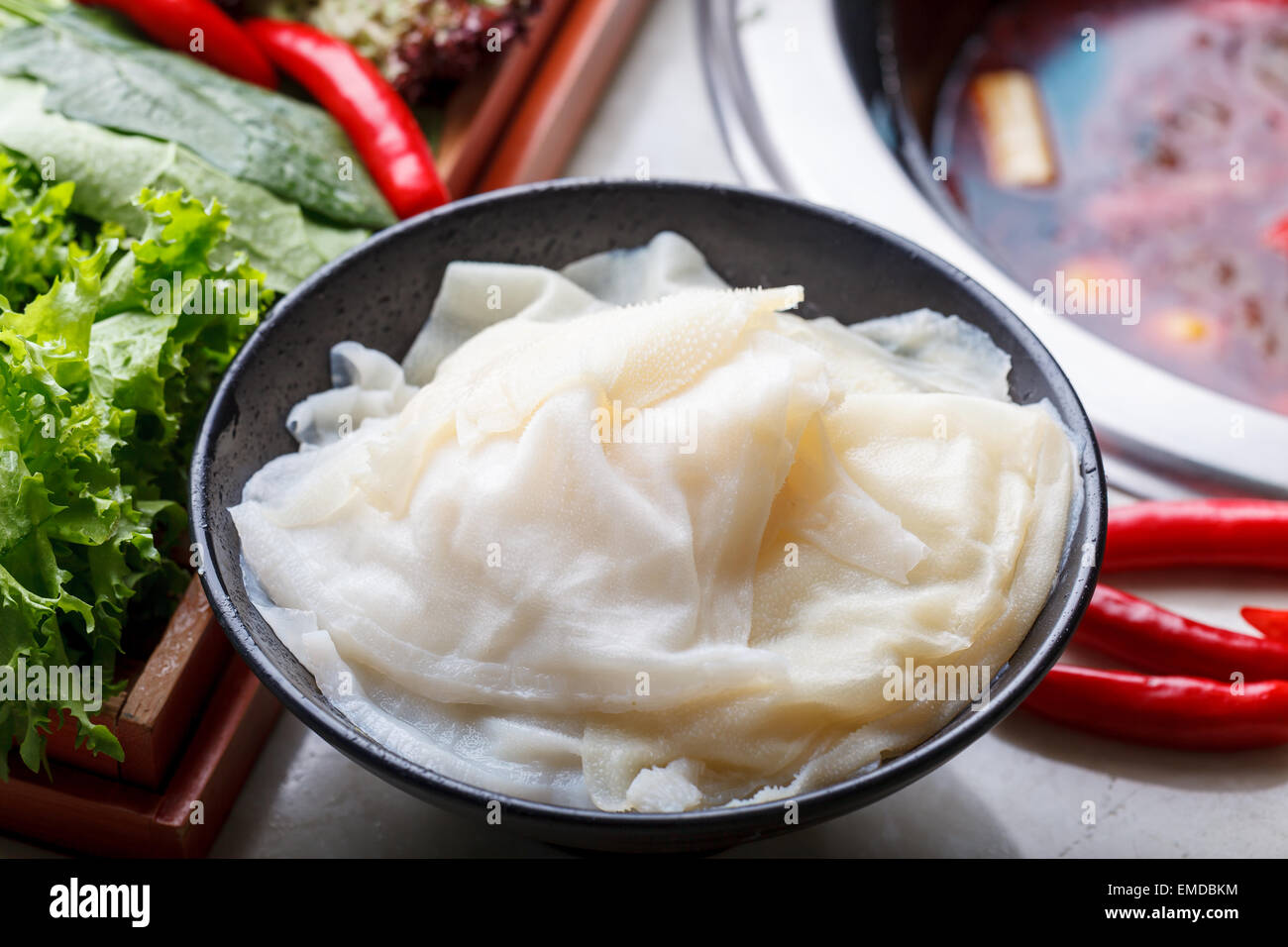 Duck, a Chinese Hot pot ingredients Stock Photo - Alamy