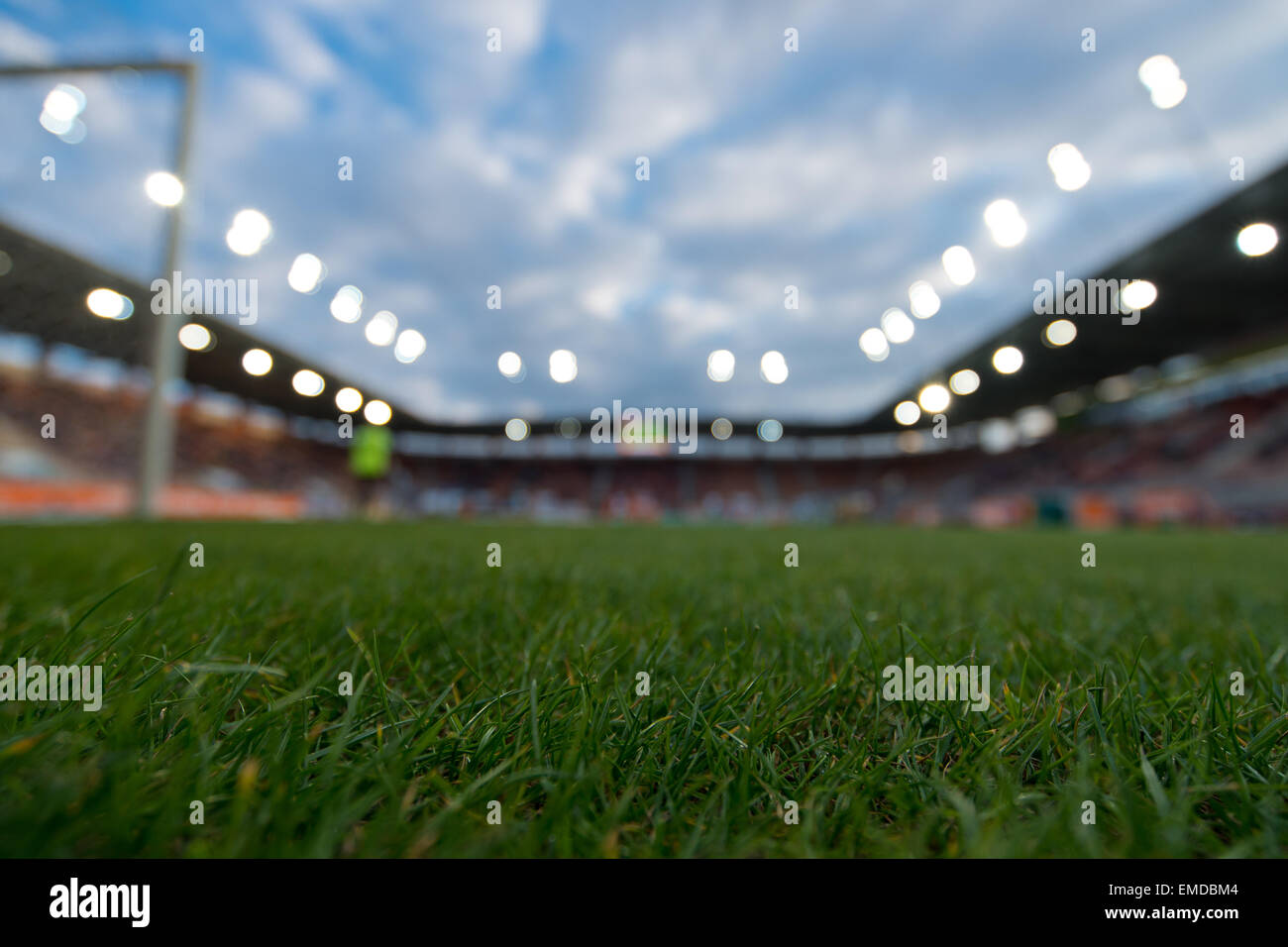 Blurry football stadium Stock Photo - Alamy