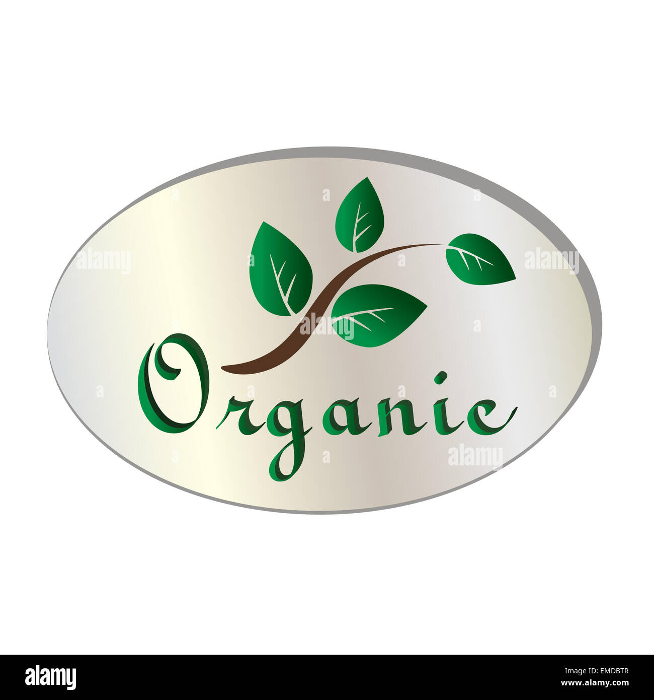 Natural organic leaf icon. Vector illustration Stock Photo - Alamy