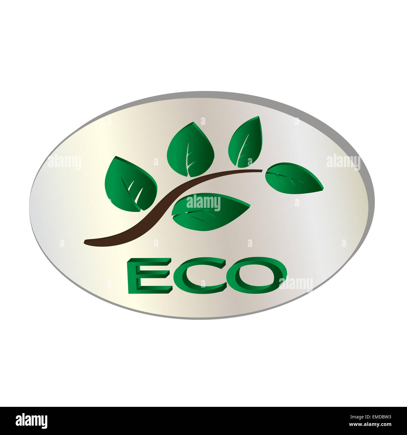 Natural organic leaf icon. Vector illustration Stock Photo - Alamy