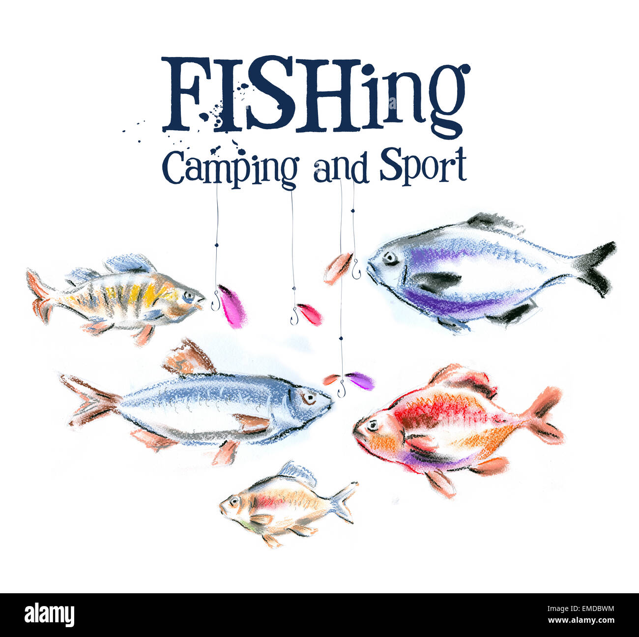 Fresh fish seafood banner Cut Out Stock Images & Pictures - Alamy