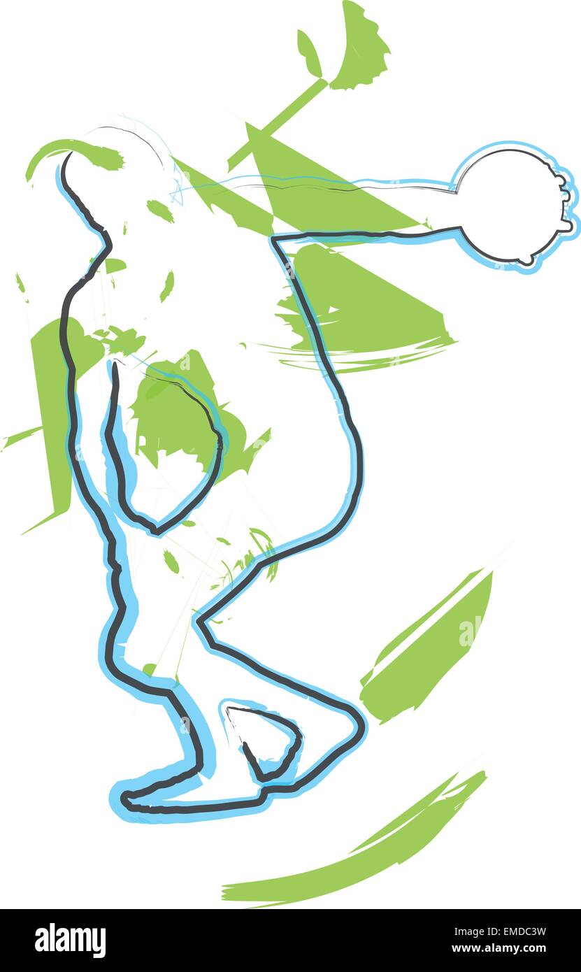 Athlete throwing the discus Stock Vector Image & Art - Alamy