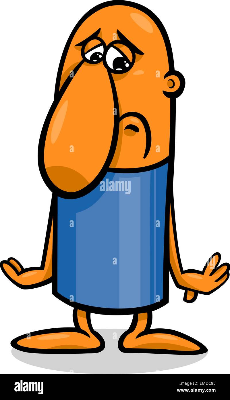 sad guy cartoon illustration Stock Vector Image & Art - Alamy