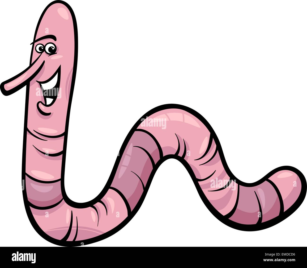 earthworm character cartoon illustration Stock Vector Image & Art - Alamy