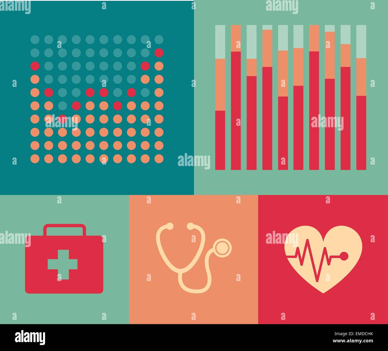 Heartbeat infographic hi-res stock photography and images - Alamy