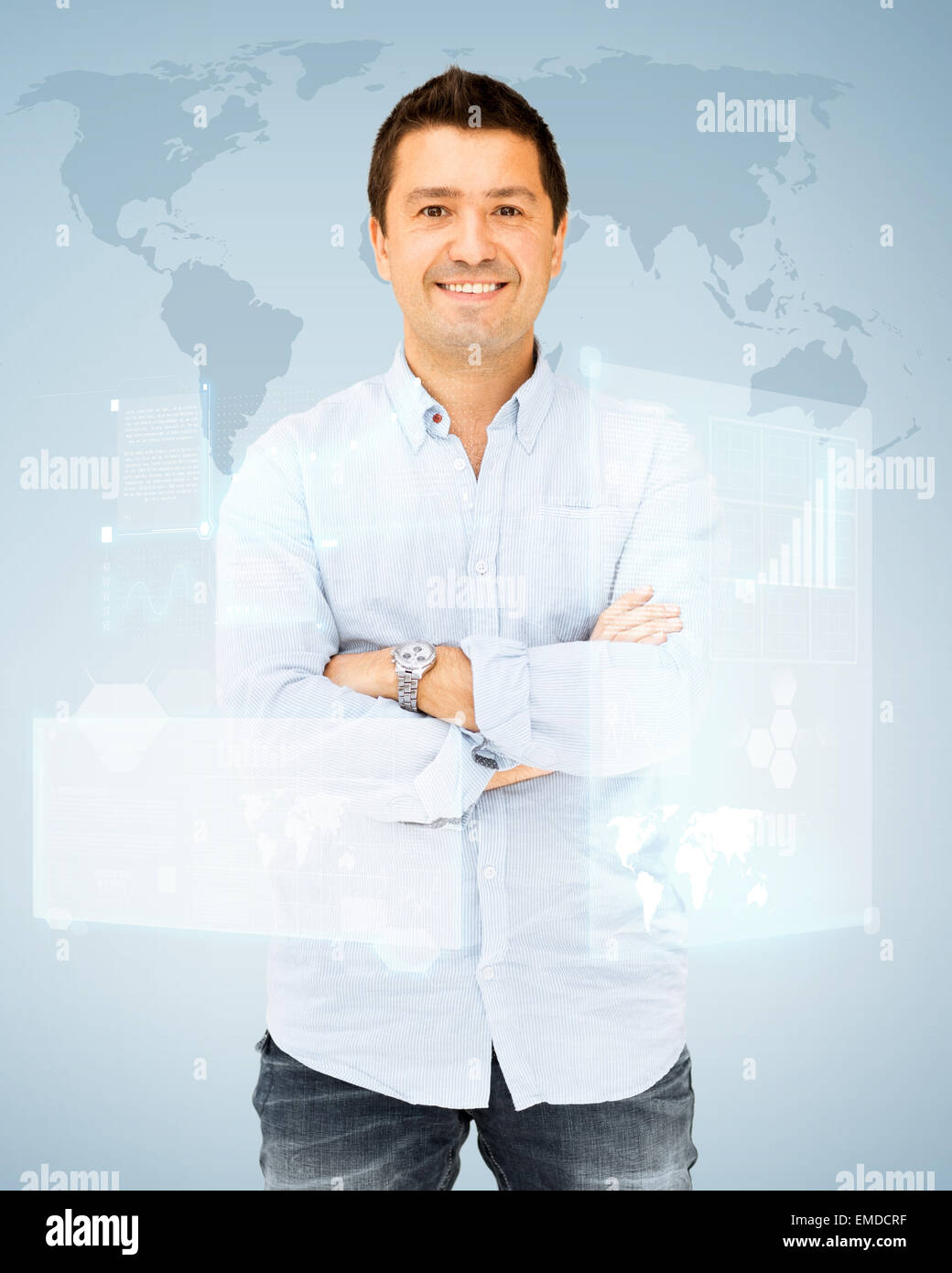 handsome smiling man Stock Photo - Alamy