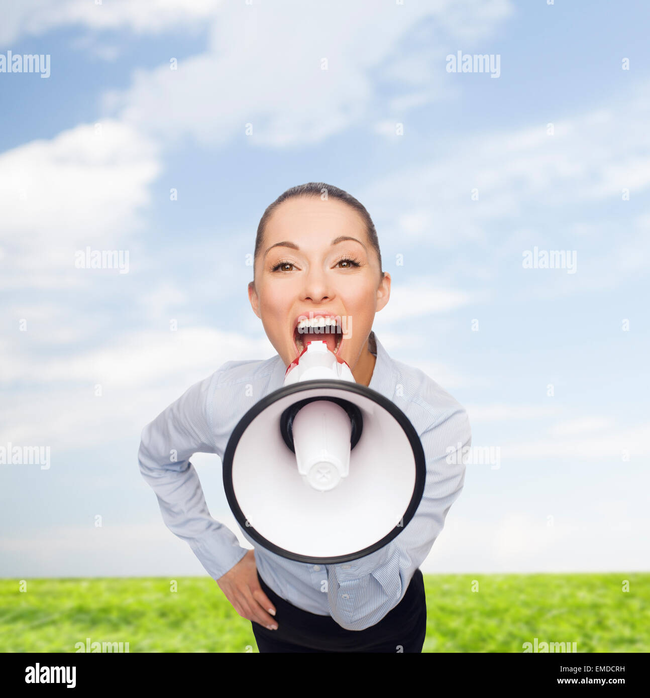 Screaming megaphone hi-res stock photography and images - Alamy