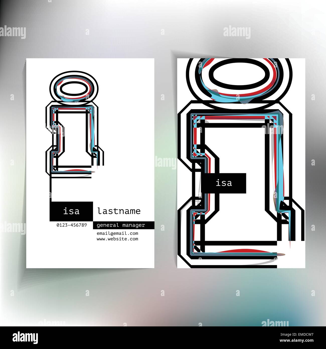 Colorful visiting card design hi-res stock photography and images - Alamy