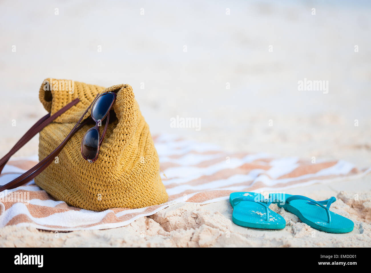 Beach vacation close up Stock Photo - Alamy