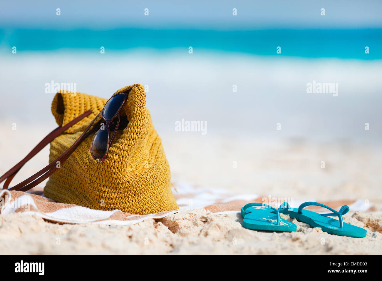 Beach vacation close up Stock Photo - Alamy